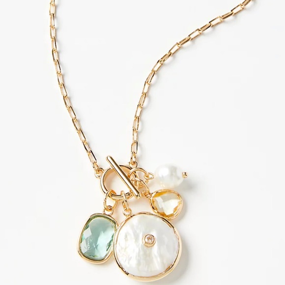 LOFT | Jewelry | Nwt Loft Pearlized Cluster Toggle Necklace | Poshmark